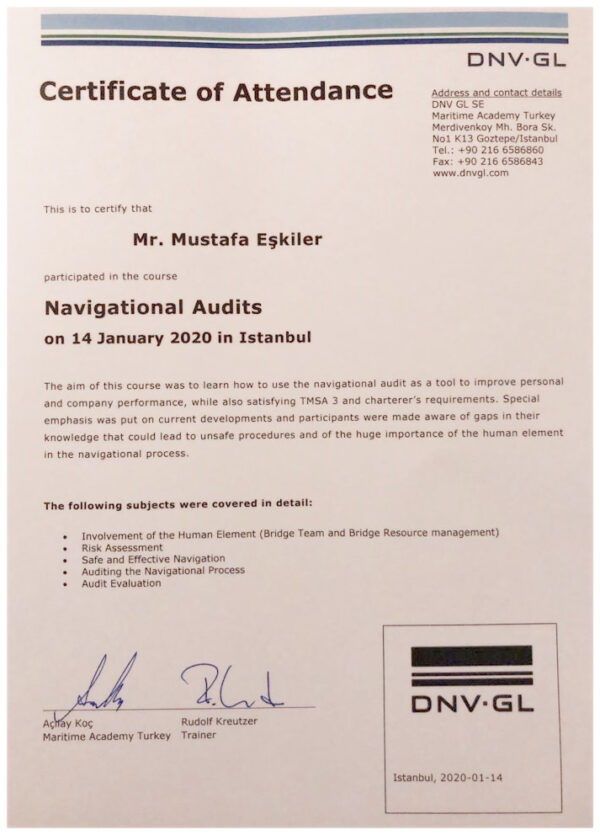 Navigational Audit – HK Maritime